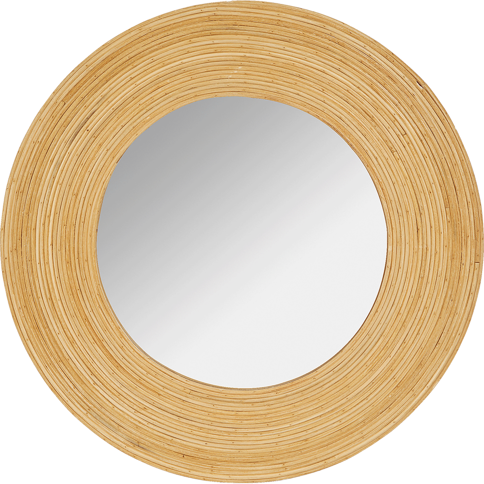 Miroir rond en bois naturel D40,5cm - Aster - miroirs - alinea